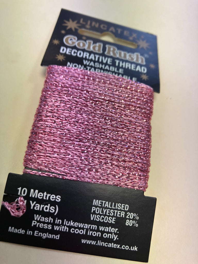 Pink metallic thread – Mrsicrafts